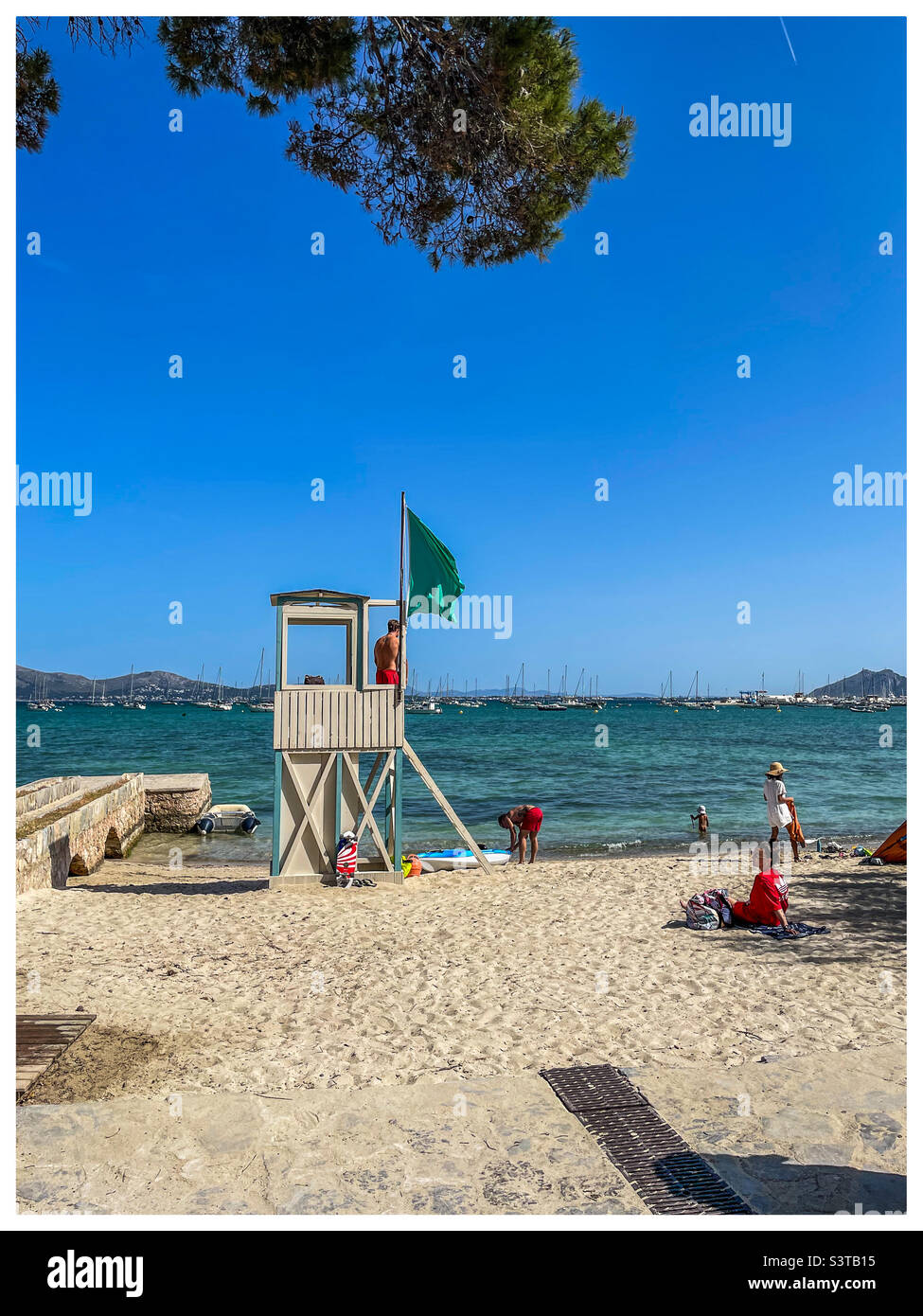 Puerto Pollenca bay Stock Photo - Alamy