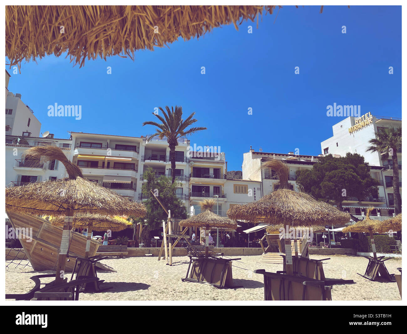 Puerto Pollenca beach Stock Photo - Alamy