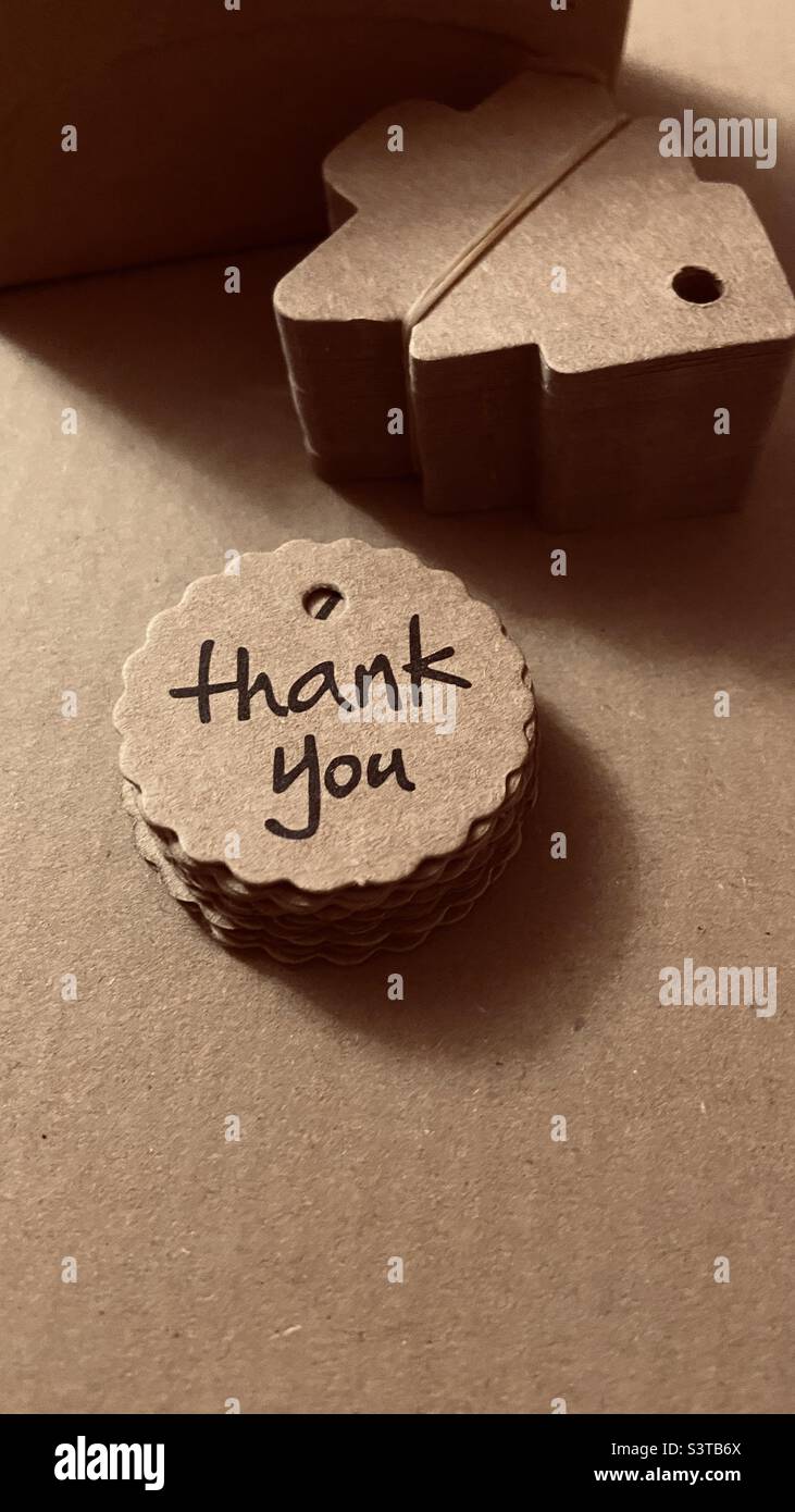 Thank you card Stock Photo - Alamy