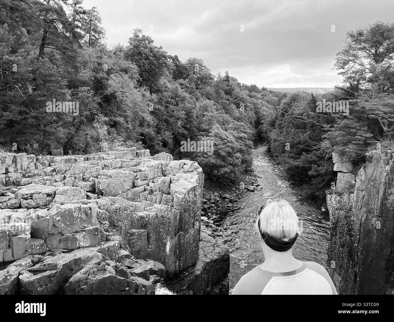 Real waterfall Black and White Stock Photos & Images - Alamy