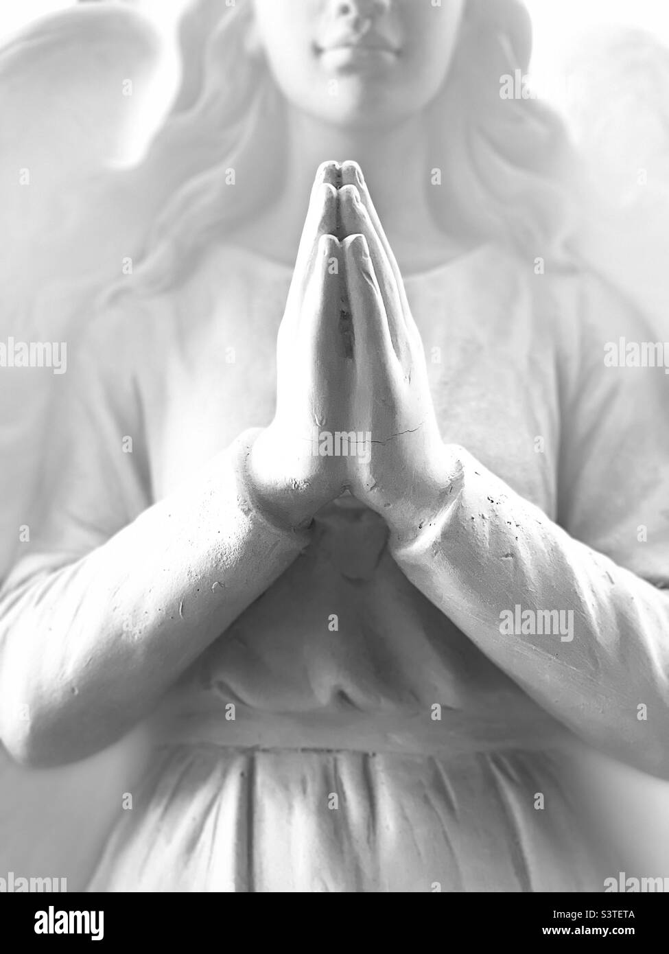 Praying hands Black and White Stock Photos & Images - Alamy