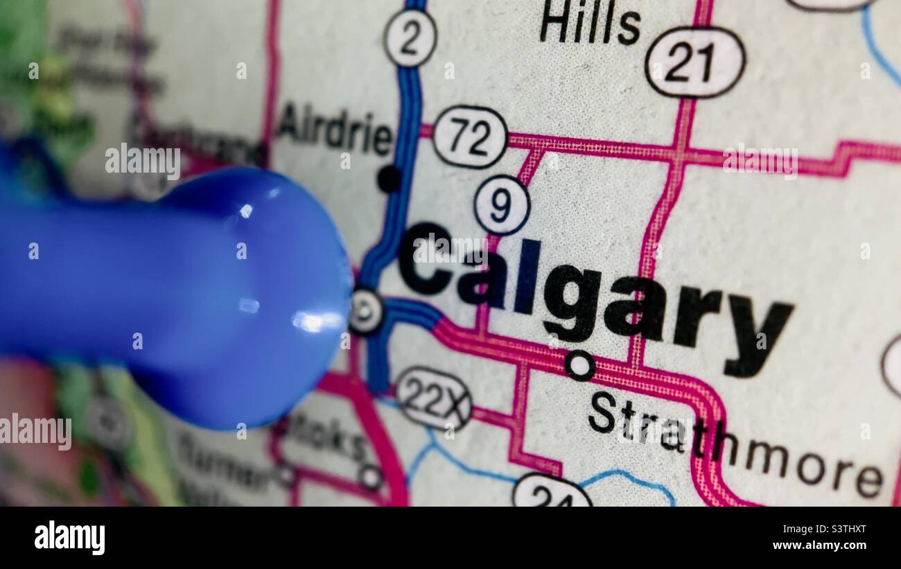 Airdrie map hi-res stock photography and images - Alamy