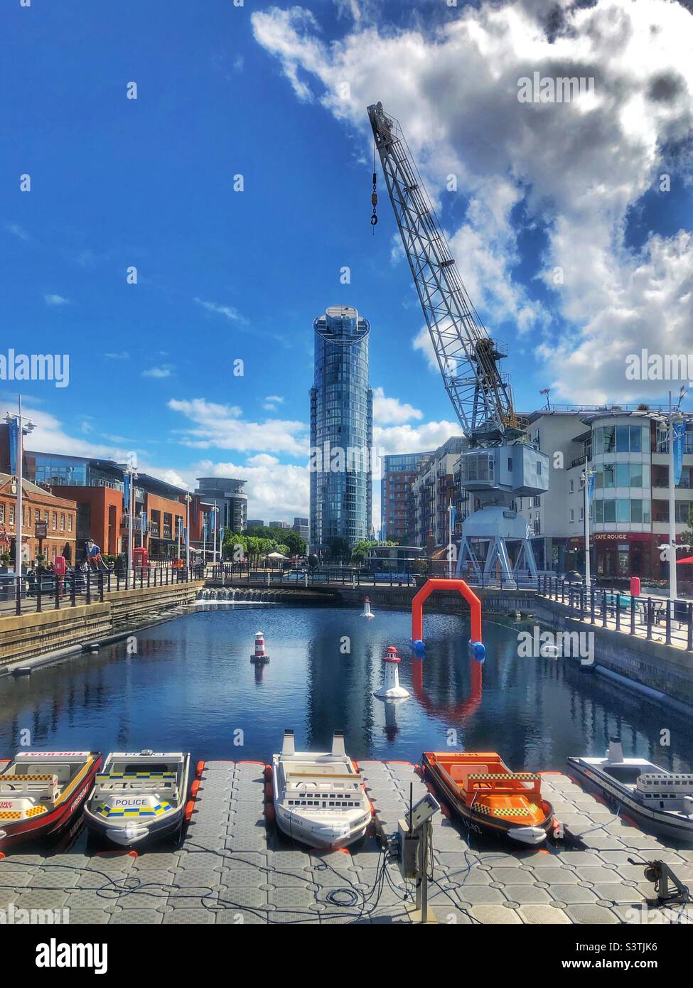 Gunwharf Quays shopping outlet and leisure centre, July 2022 ...