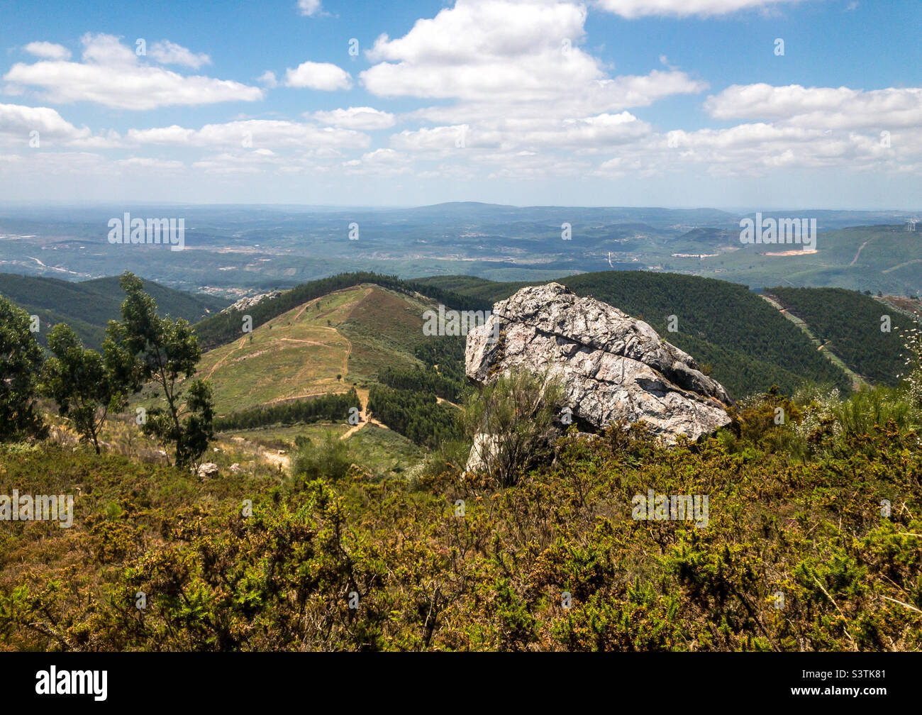 A view of rural Portugal from São João do Deserto, Penela Stock Photo ...