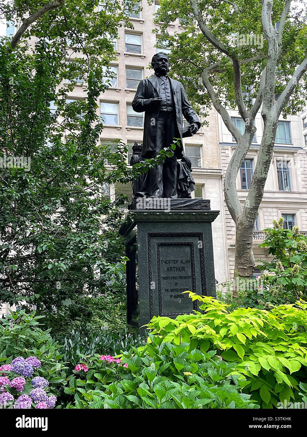 The statue of Chester Arthur President of the United States is located ...
