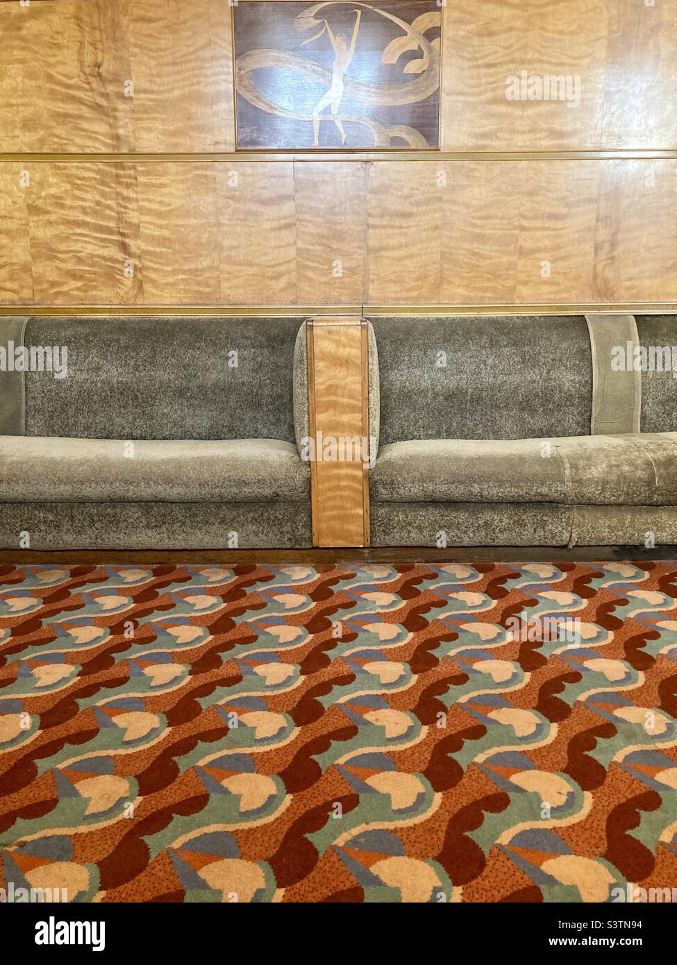 1930s Art Deco lounge, Blackpool Opera House Stock Photo - Alamy