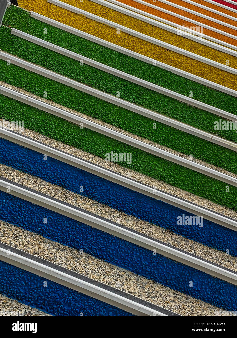 Coloured stairs hi-res stock photography and images - Alamy
