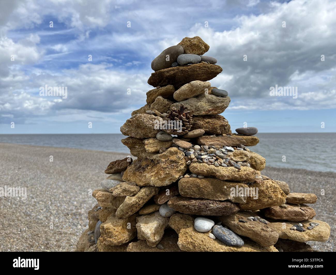 Pebble stone tower Stock Photo - Alamy