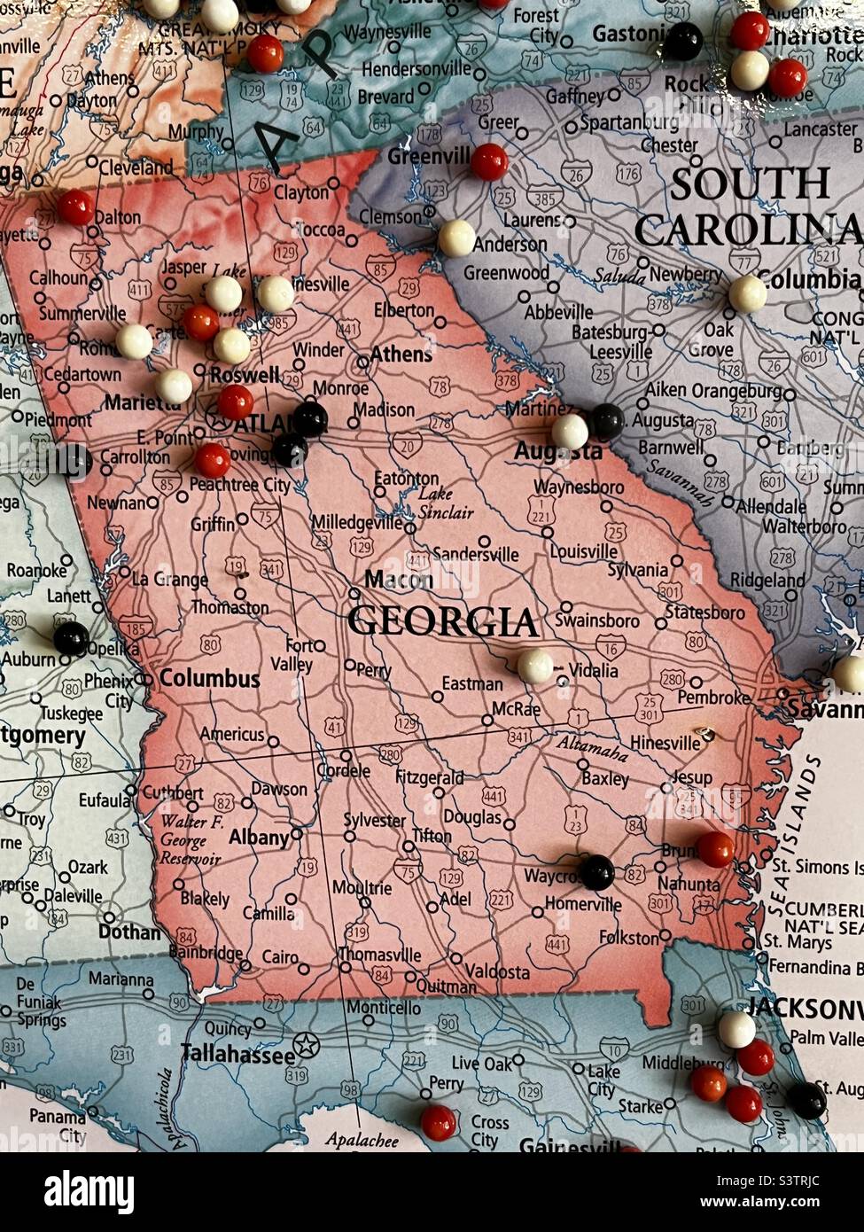 Map of georgia hi-res stock photography and images - Alamy