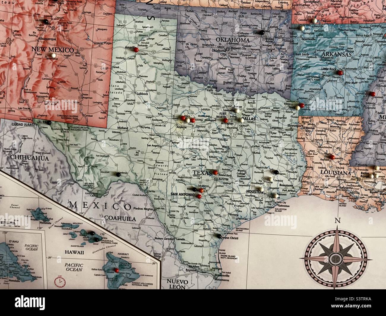 Map of Texas Stock Photo - Alamy