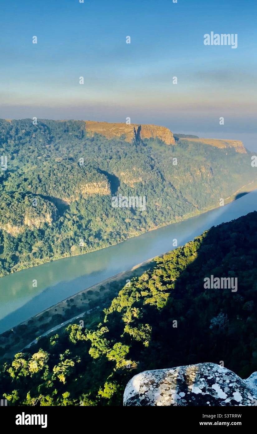 Where the river meets the ocean Stock Photo - Alamy