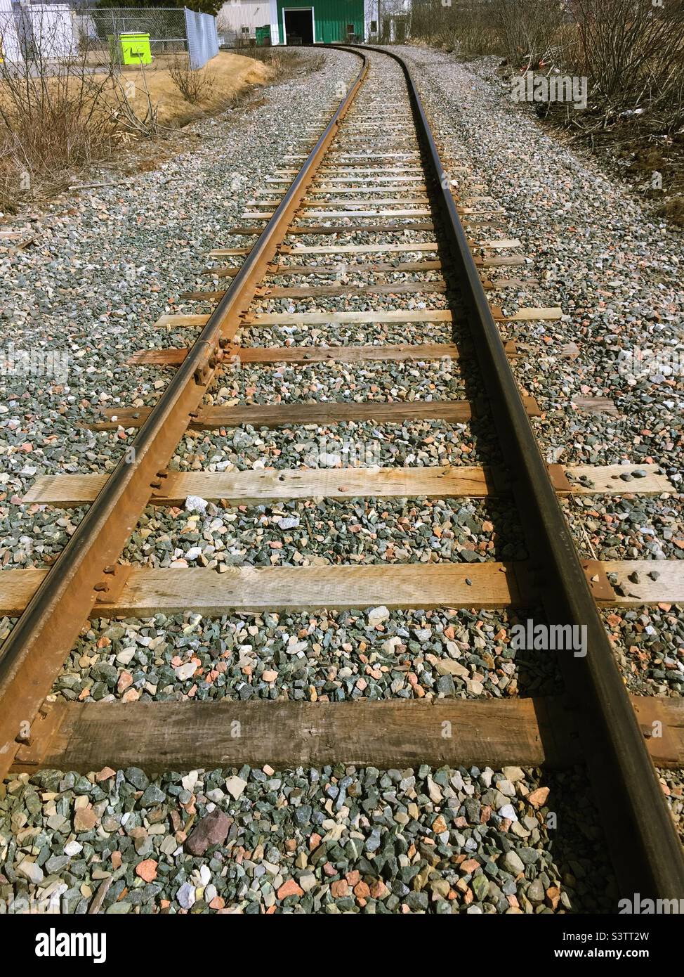 Rusted old railway tracks, Canada Stock Photo - Alamy