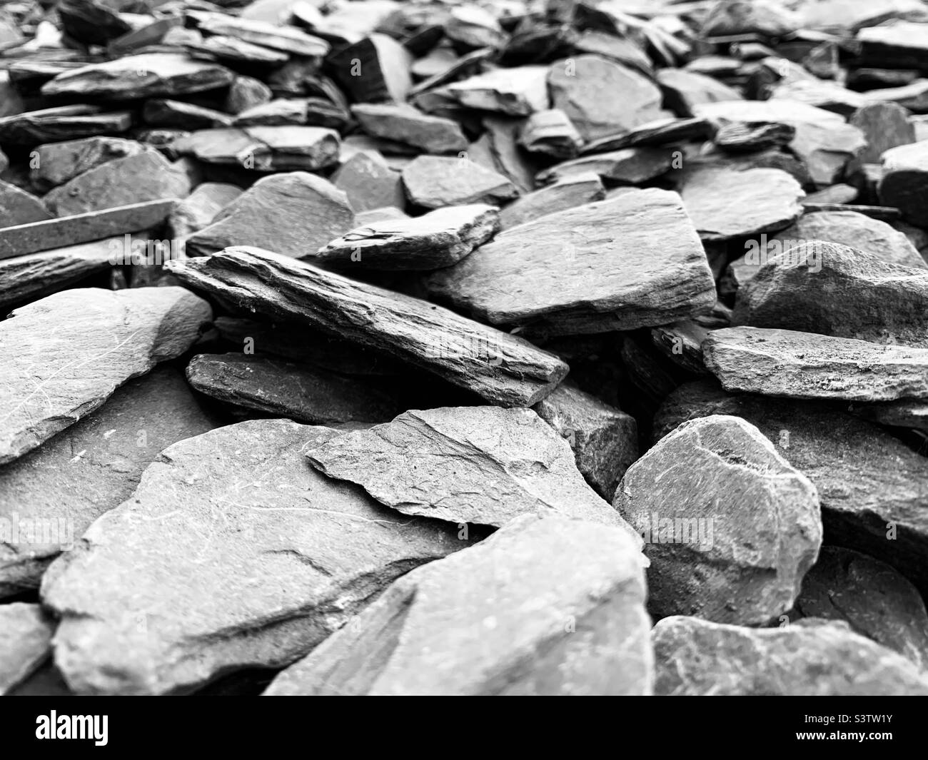 Grey pebbles Black and White Stock Photos & Images - Alamy