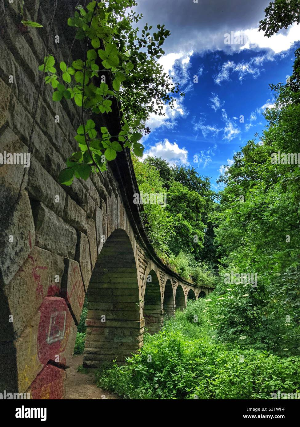 The Seven Arches Aqueduct Adel Leeds West Yorkshire Stock Photo - Alamy