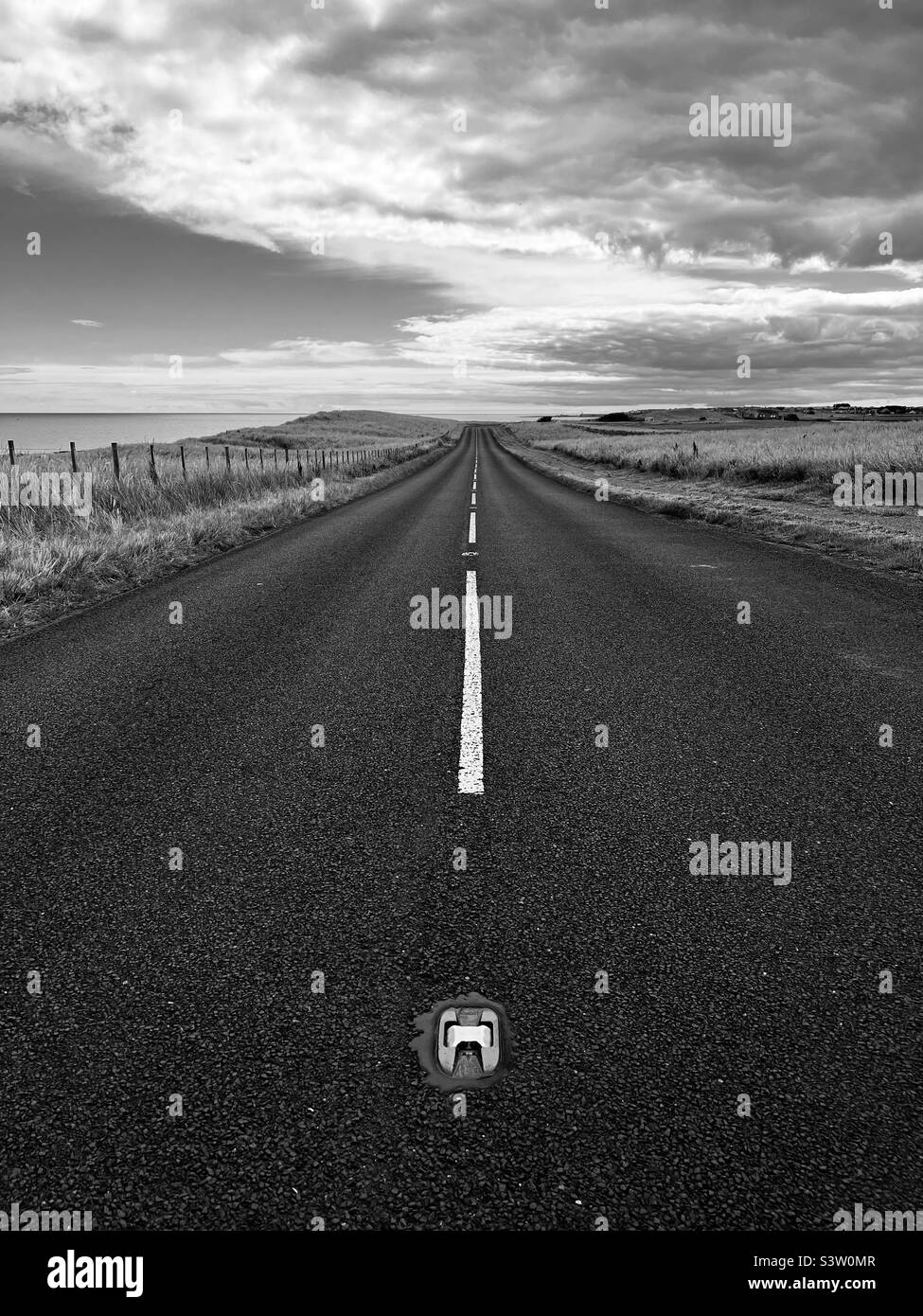 Empty road Black and White Stock Photos & Images - Alamy