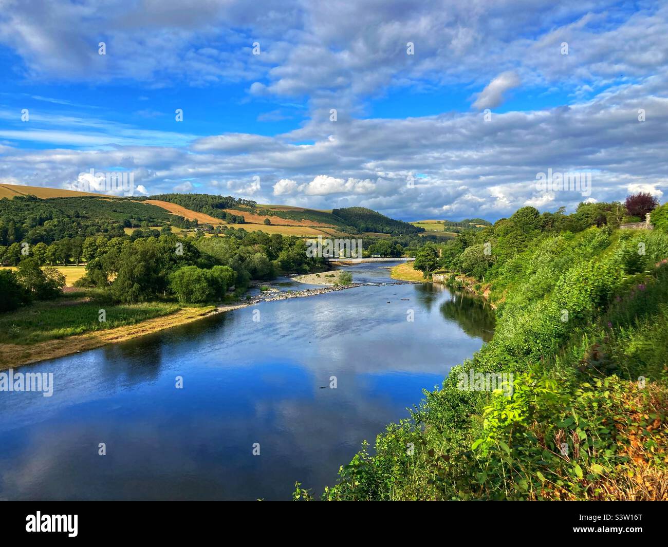 River Tweed in Melrose Stock Photo - Alamy