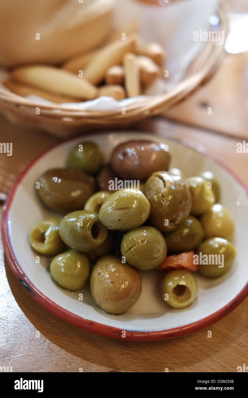 Plate with olives hi-res stock photography and images - Alamy