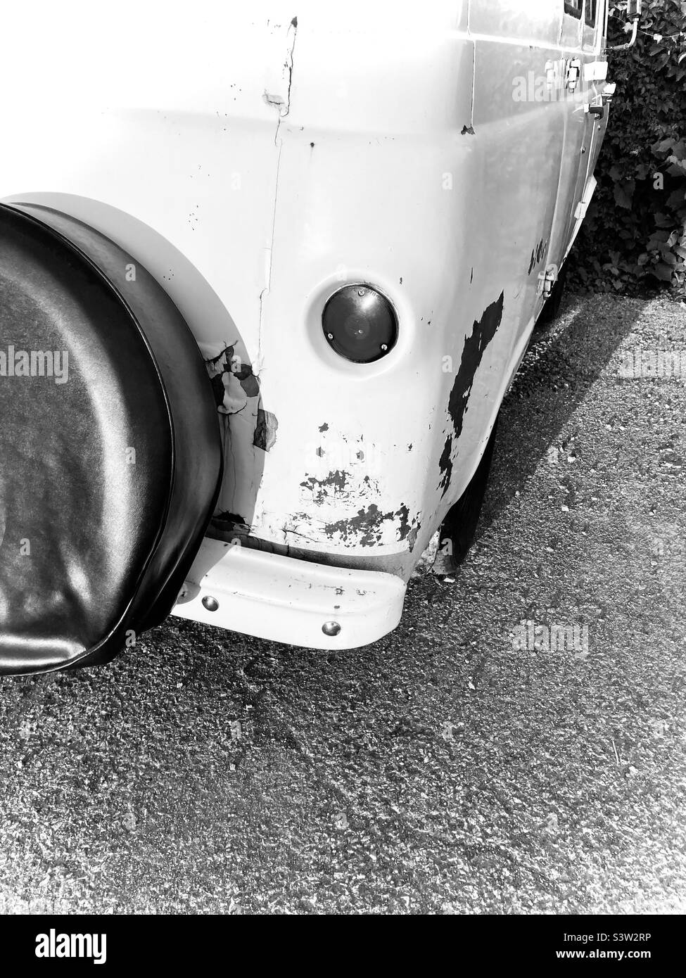 The rear passenger side brake light on a classic Ford Econoline van ...