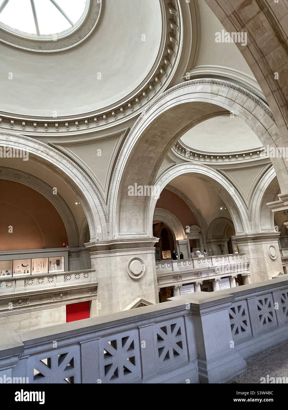 A view from the mezzanine at the Metropolitan Museum of Art of the ...