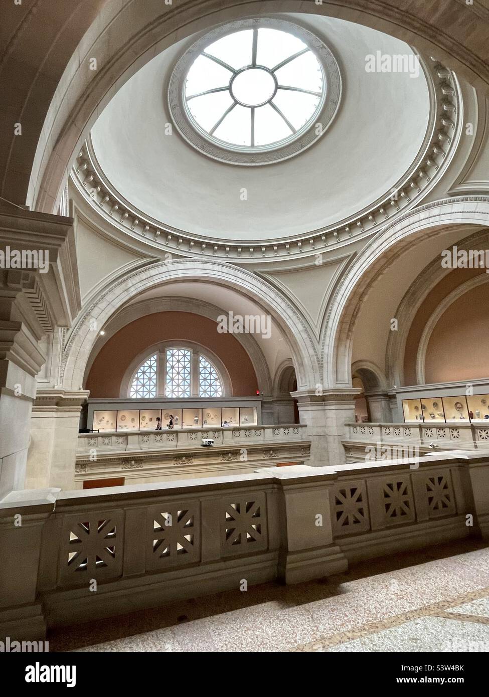 View of the skylight at the Metropolitan Museum of Art from the ...