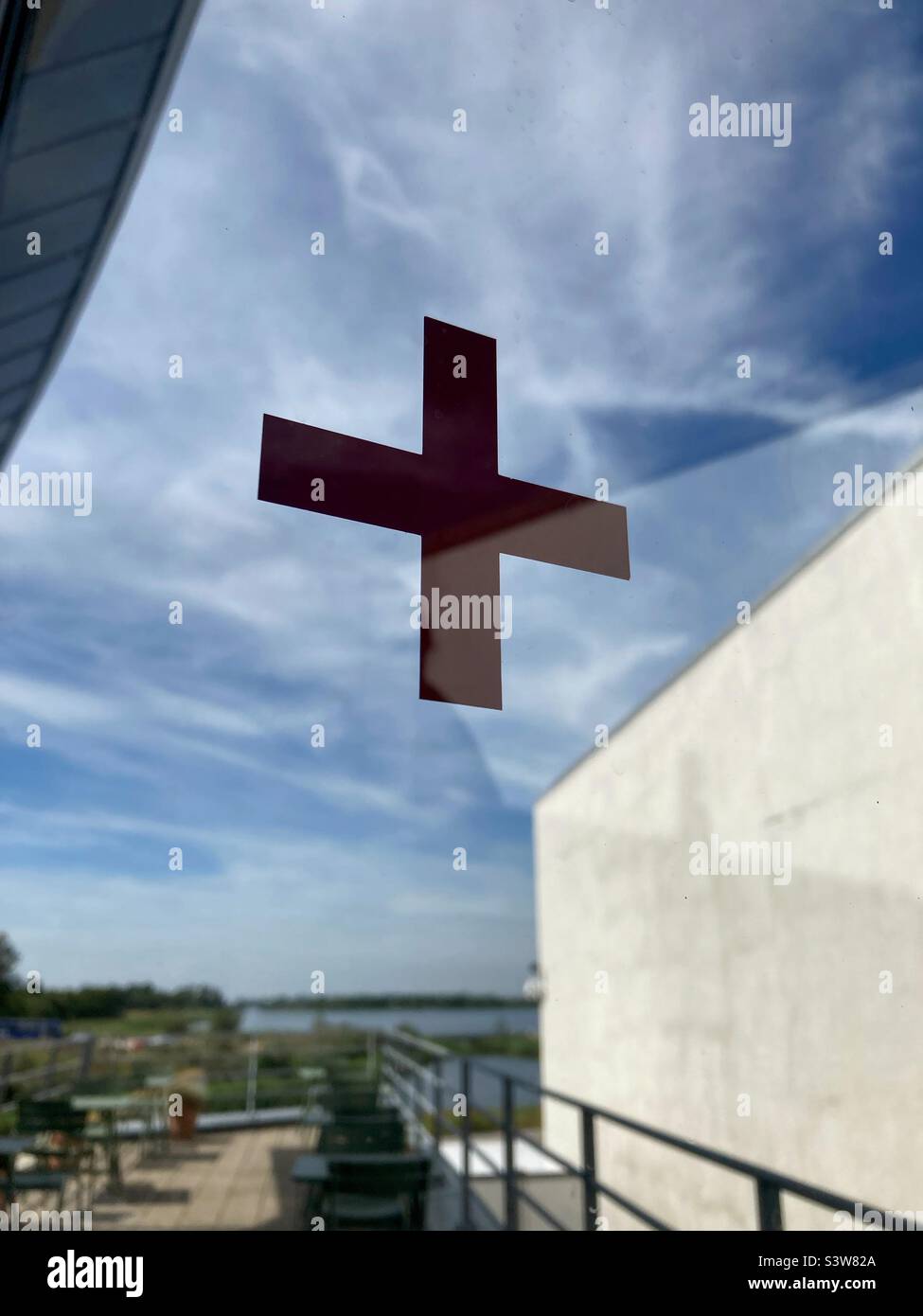 An emergency exit in the Arken Museum of modern Art Stock Photo - Alamy