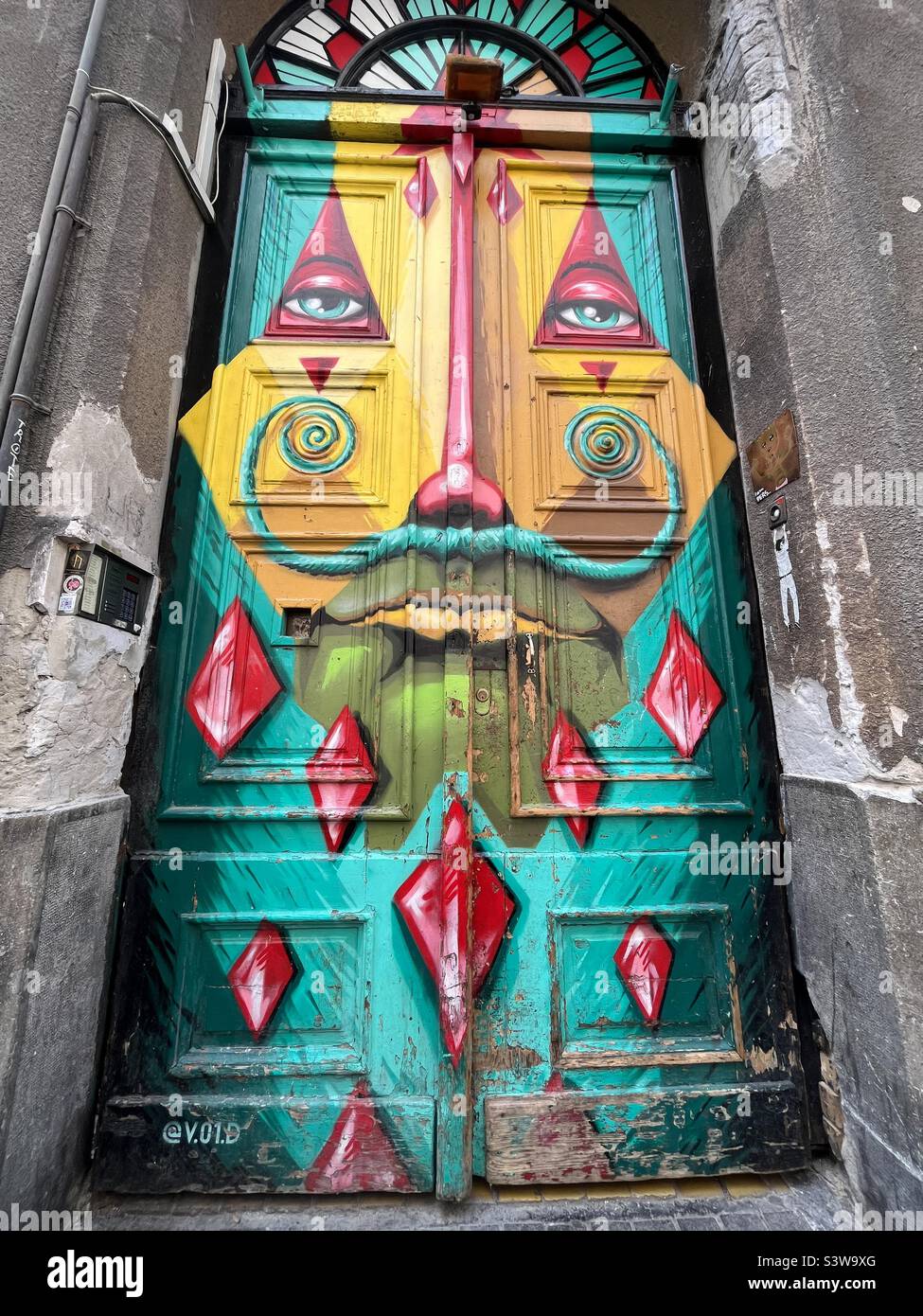 Street art in Budapest’s Jewish quarter. The ‘ruin bar’ culture is ...