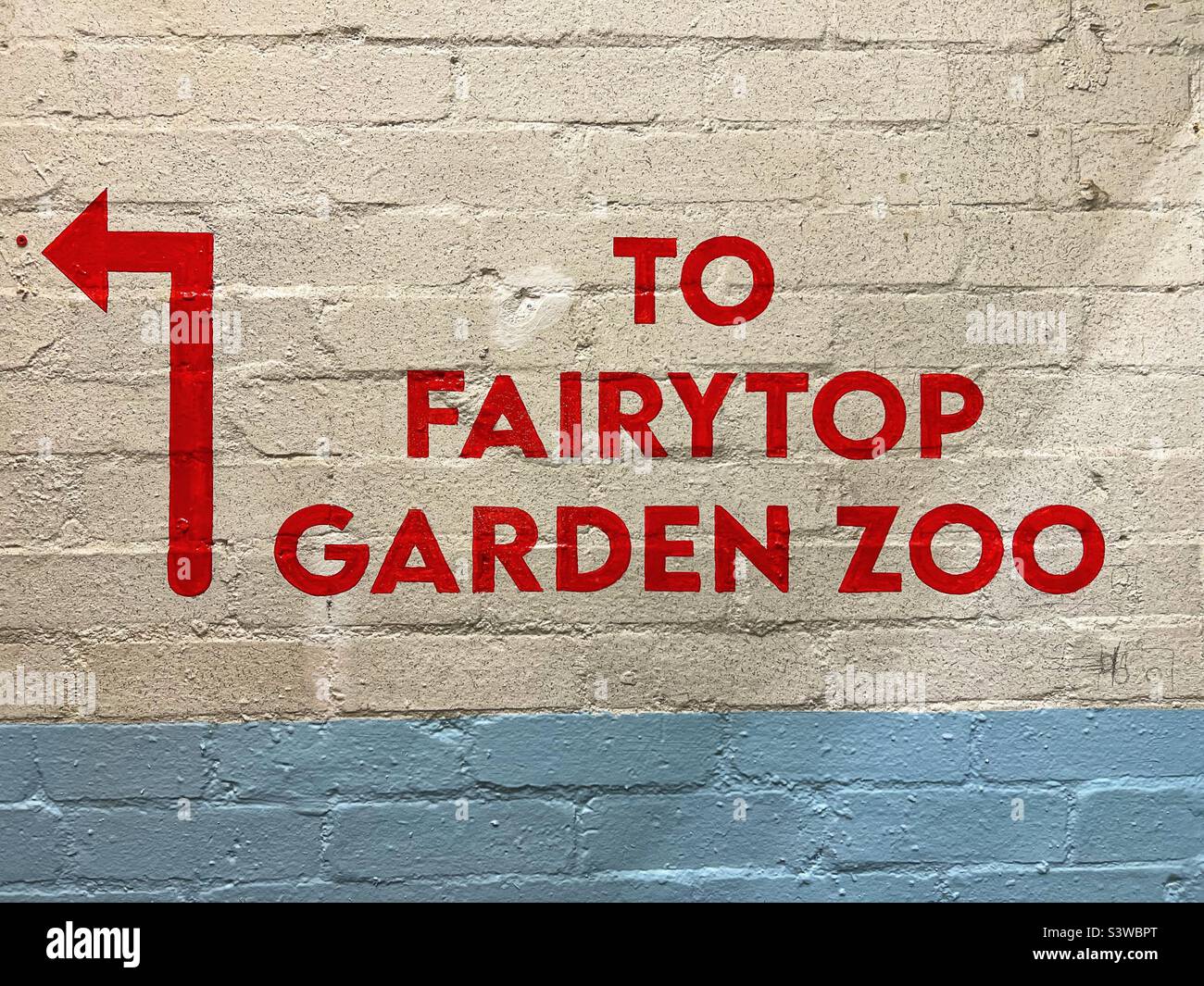 Sign at the fairytop garden zoo bar in Catford, London Stock Photo - Alamy