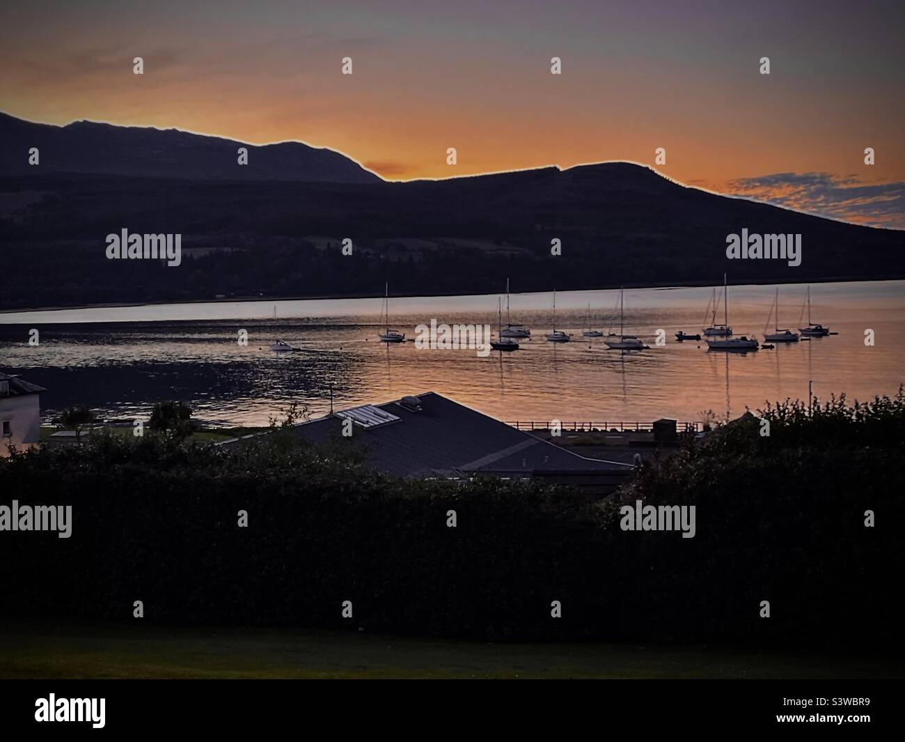 Sunset on the Isle of Arran Stock Photo - Alamy