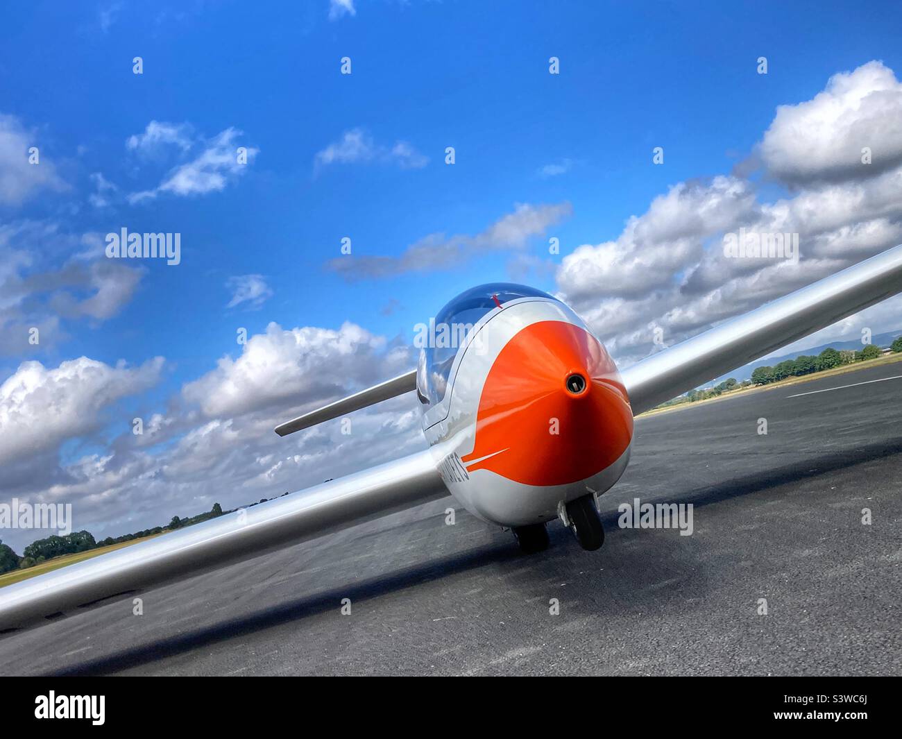 Royal Air Force Air Cadet Viking glider at RAF Topcliffe Stock Photo ...