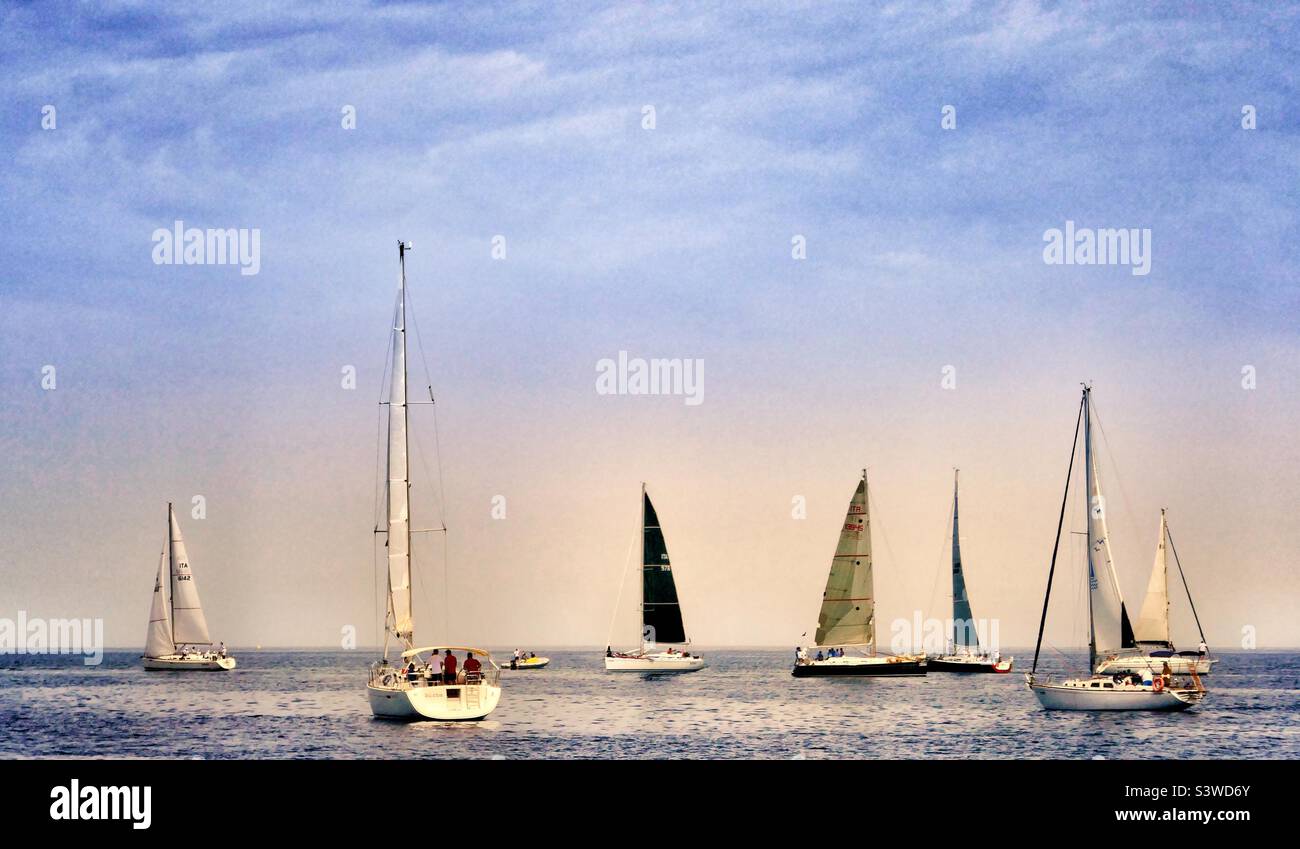 Seven sailboats hi-res stock photography and images - Alamy