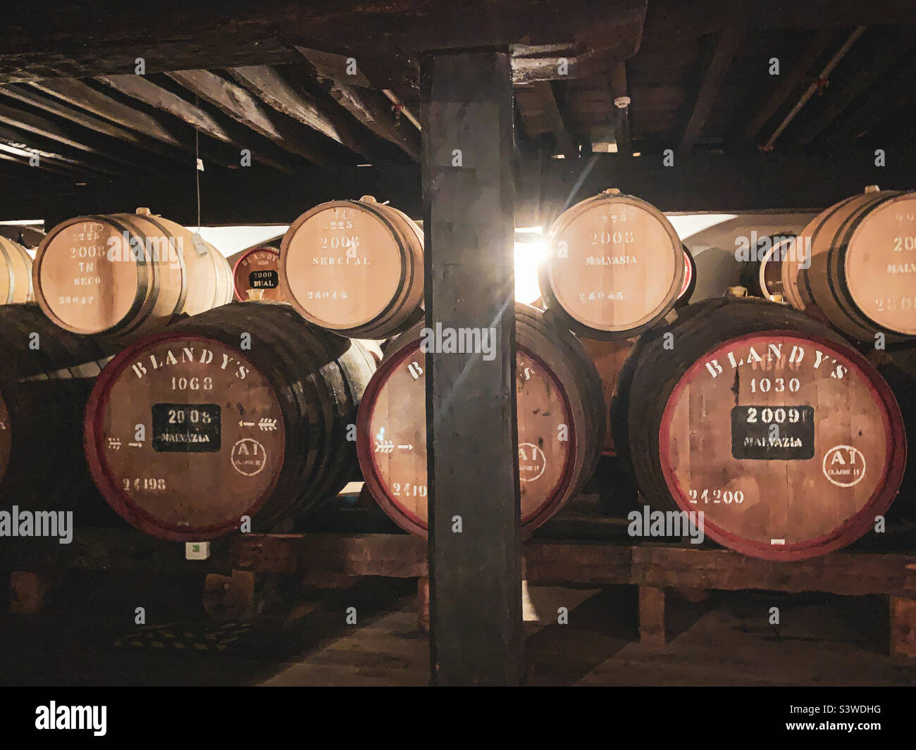 Oak Casks of Smokey Madeira from Madeira Stock Photo - Alamy