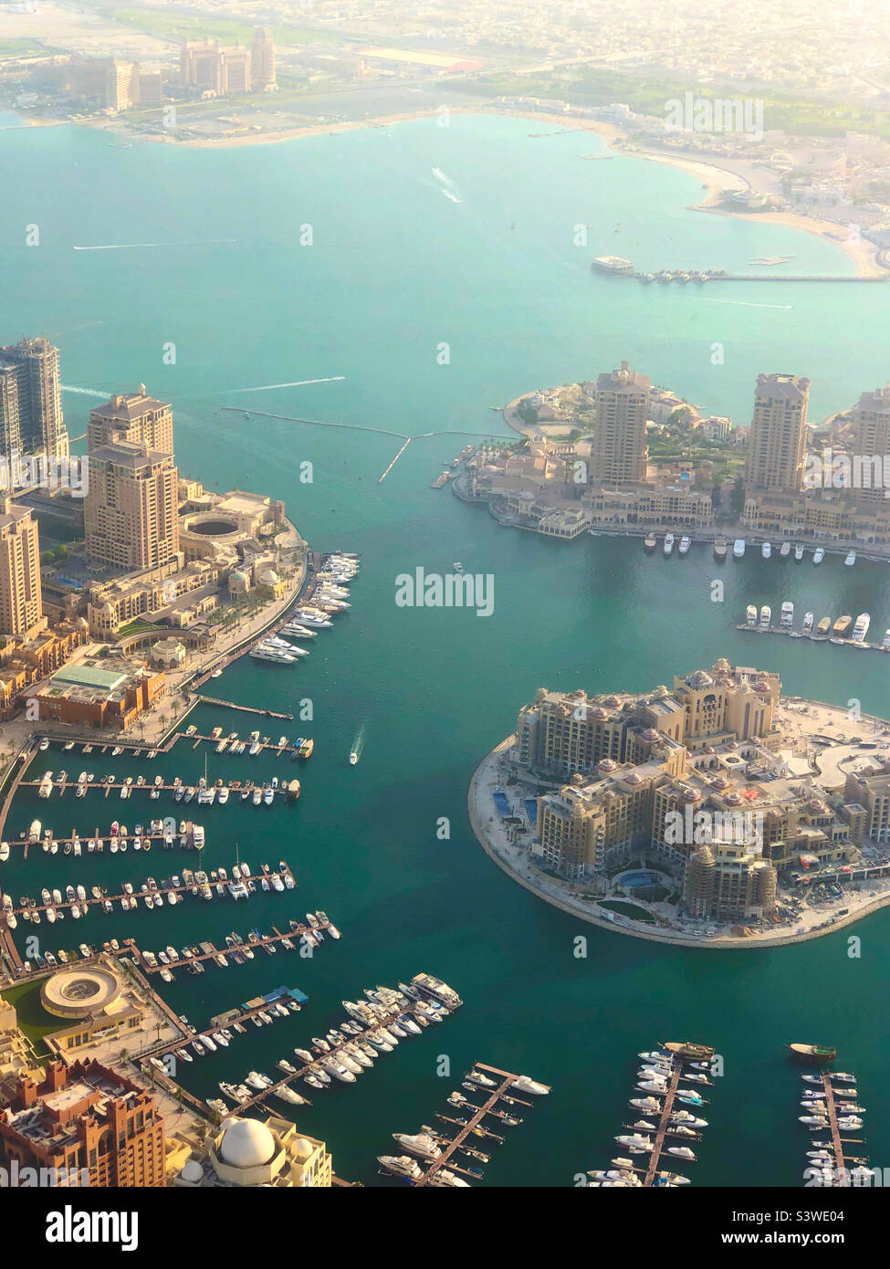 The Pearl, an artificial resort Island in the Persian Gulf at Doha ...