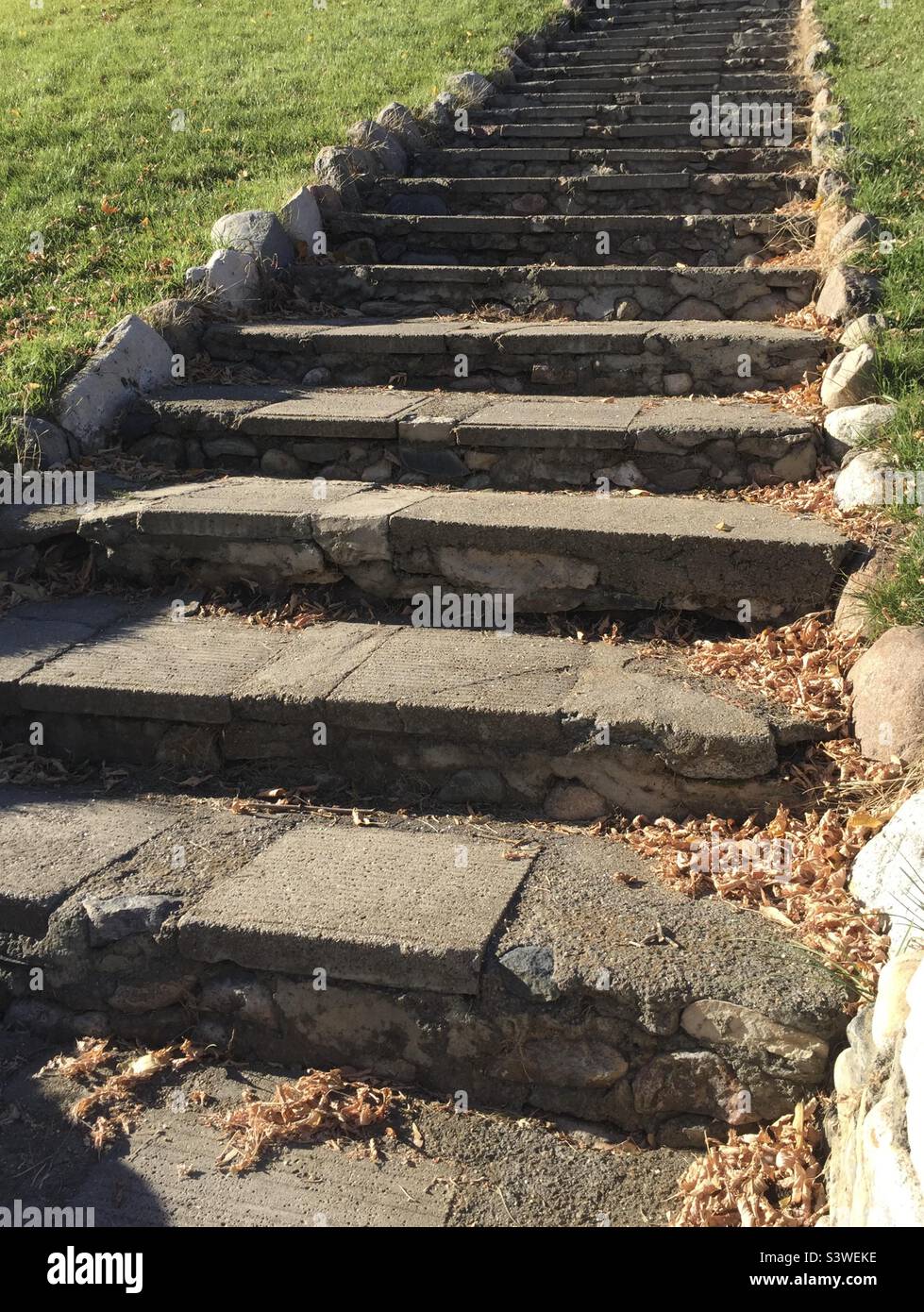 Stone steps littered with fall leaves Stock Photo - Alamy Stone steps littered with fall leaves Stock Photo - Alamy