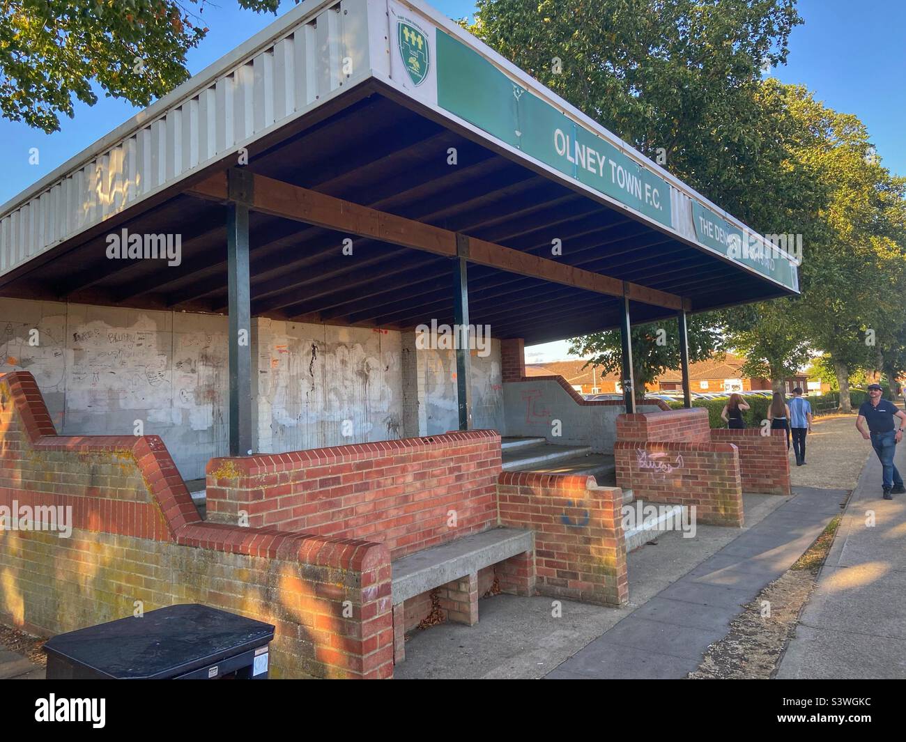 The remaining stand at Olney FC Stock Photo - Alamy