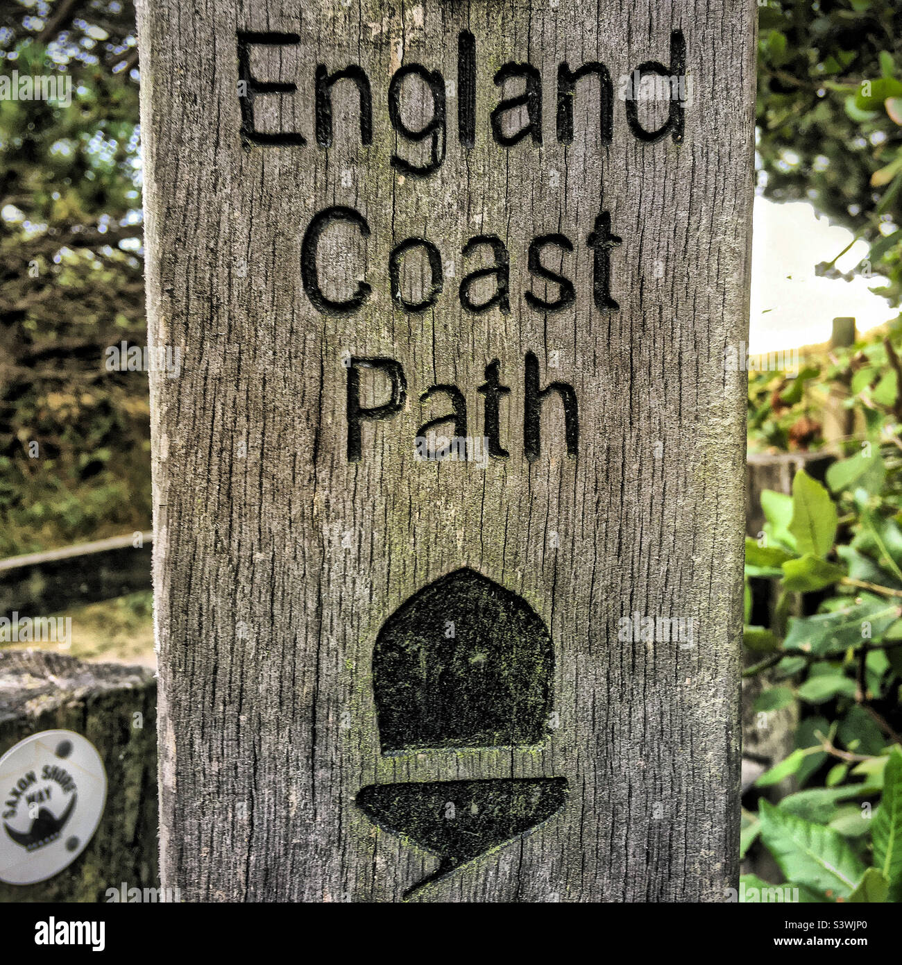 Wooden Sign for the England Coast Path Stock Photo - Alamy