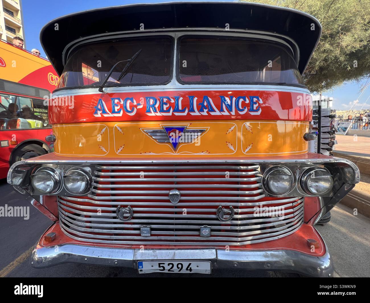 Orange colour bus hi-res stock photography and images - Alamy