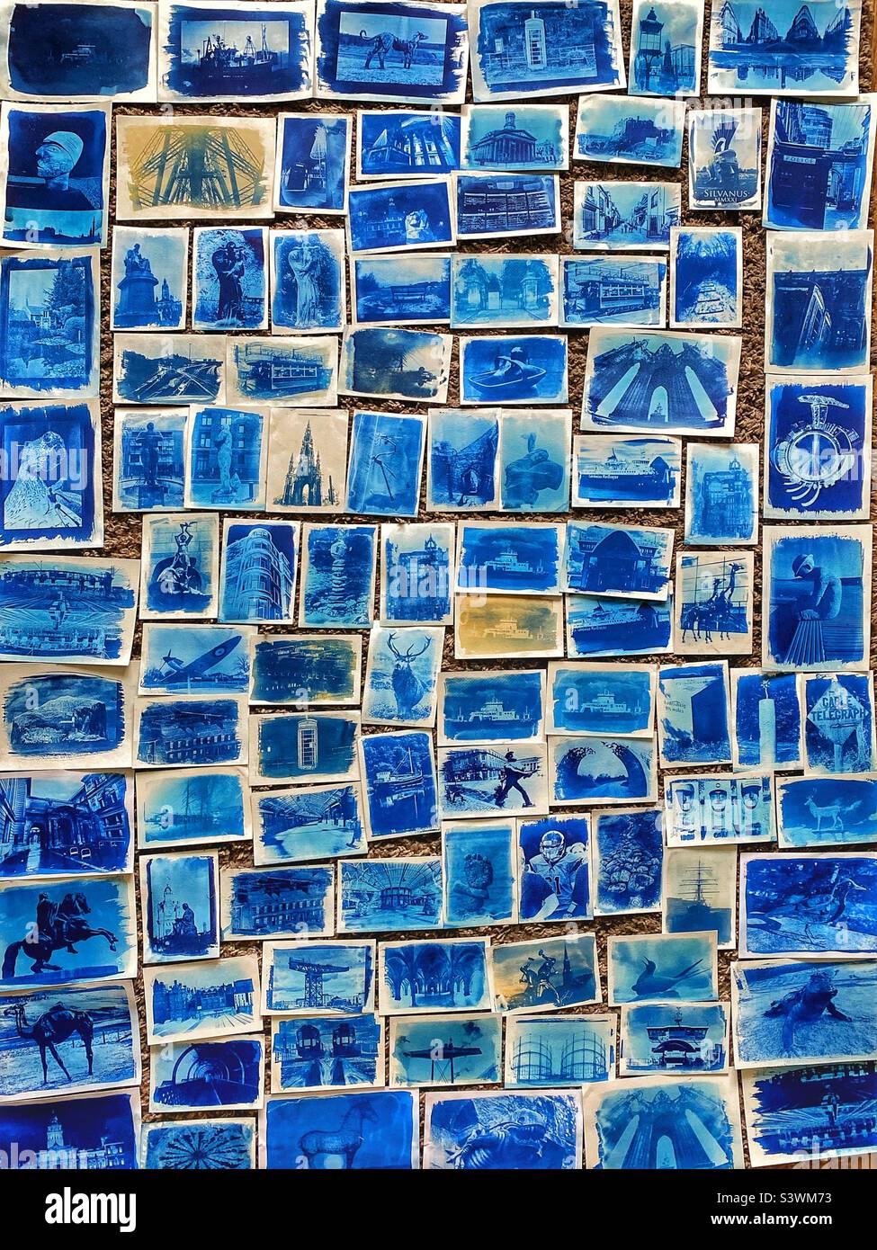 MyHandmade Cyanotype Postcards Stock Photo - Alamy