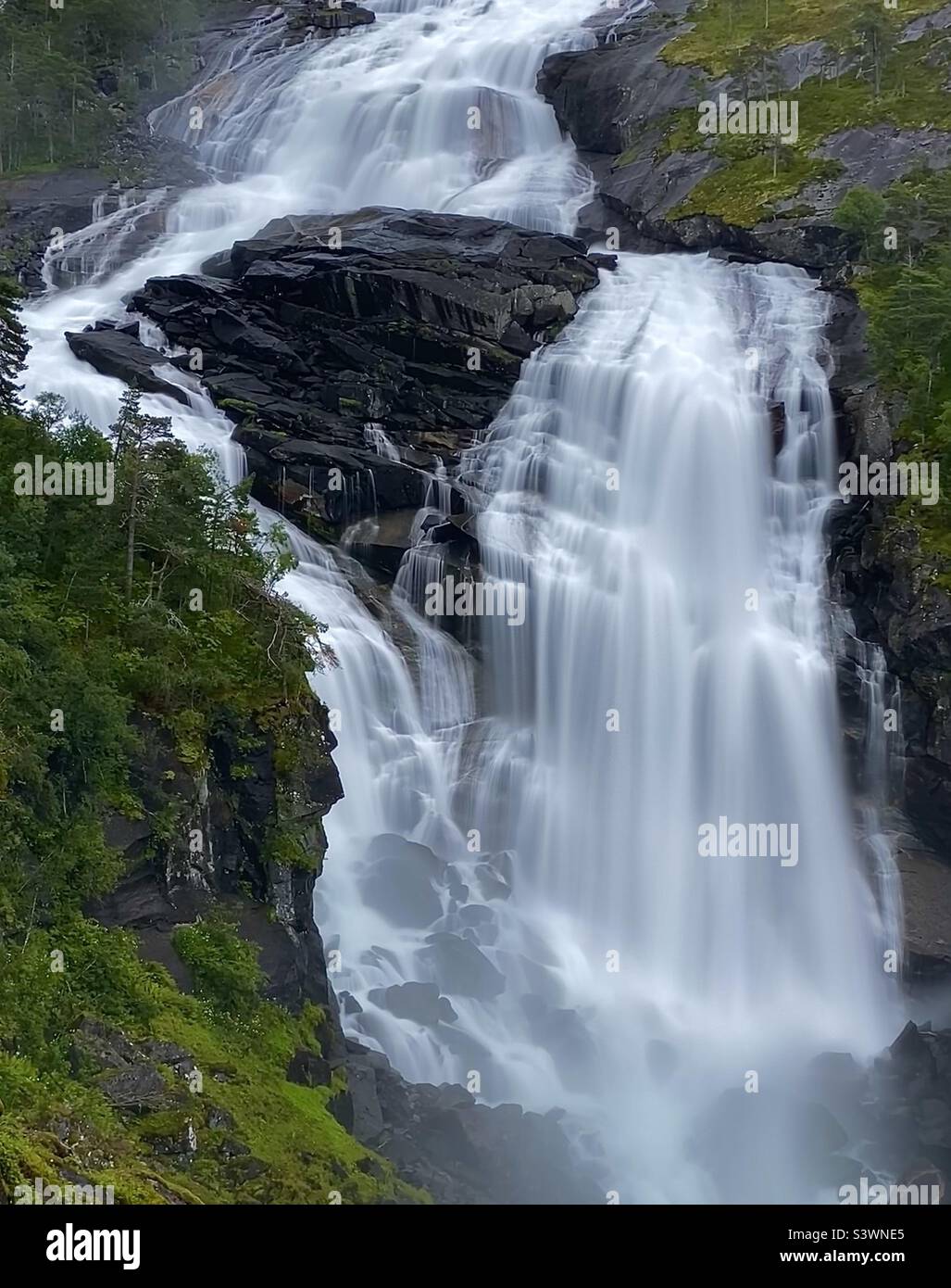 Nykkjesøyfossen waterfalls in Norway Stock Photo - Alamy