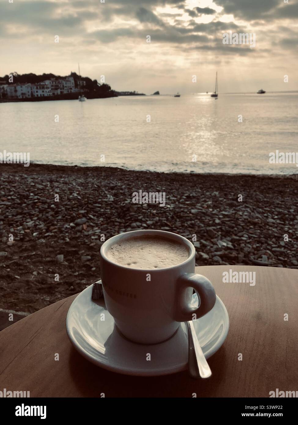 Morning coffee by sea hi-res stock photography and images - Alamy