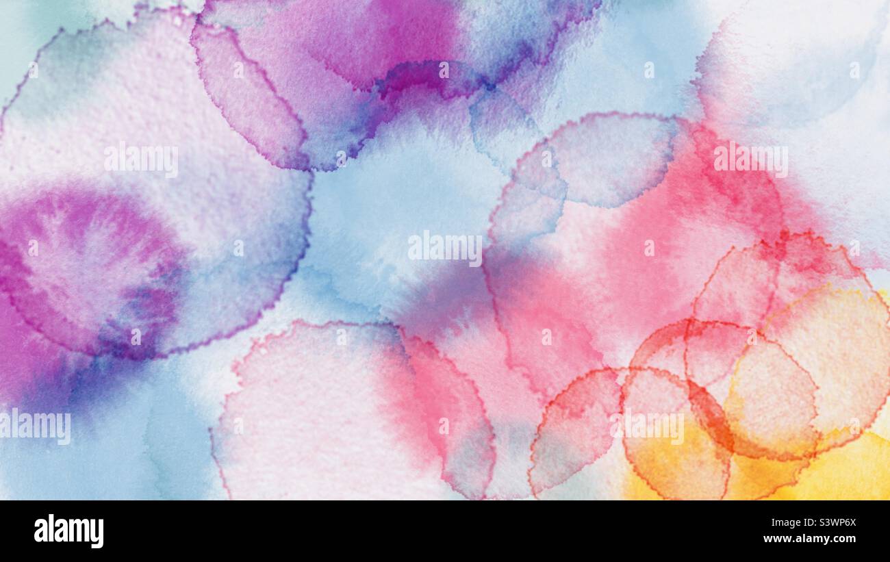 Watercolour paint circle hi-res stock photography and images - Alamy