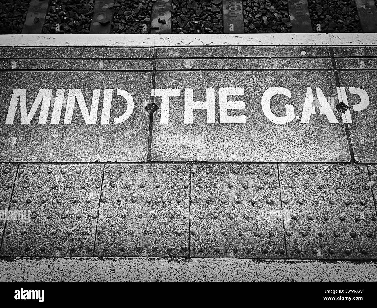 ‘MIND THE GAP’ clear instruction to passengers as they board the train ...