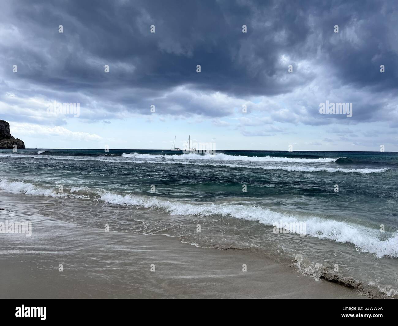 Menorca storm Son Bou Stock Photo - Alamy