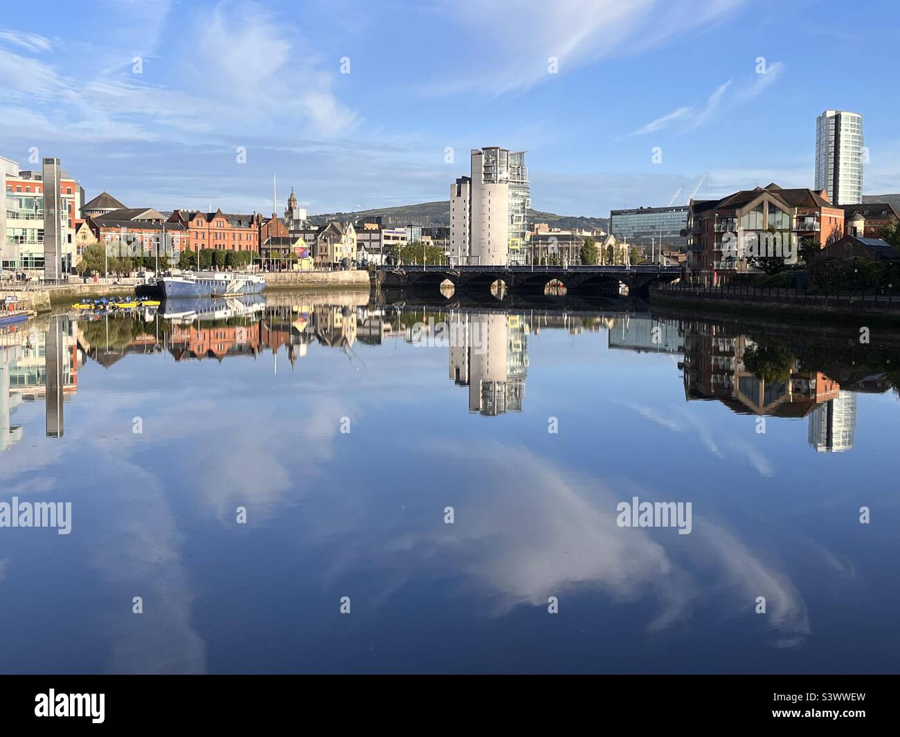 Still river reflection Stock Photo - Alamy
