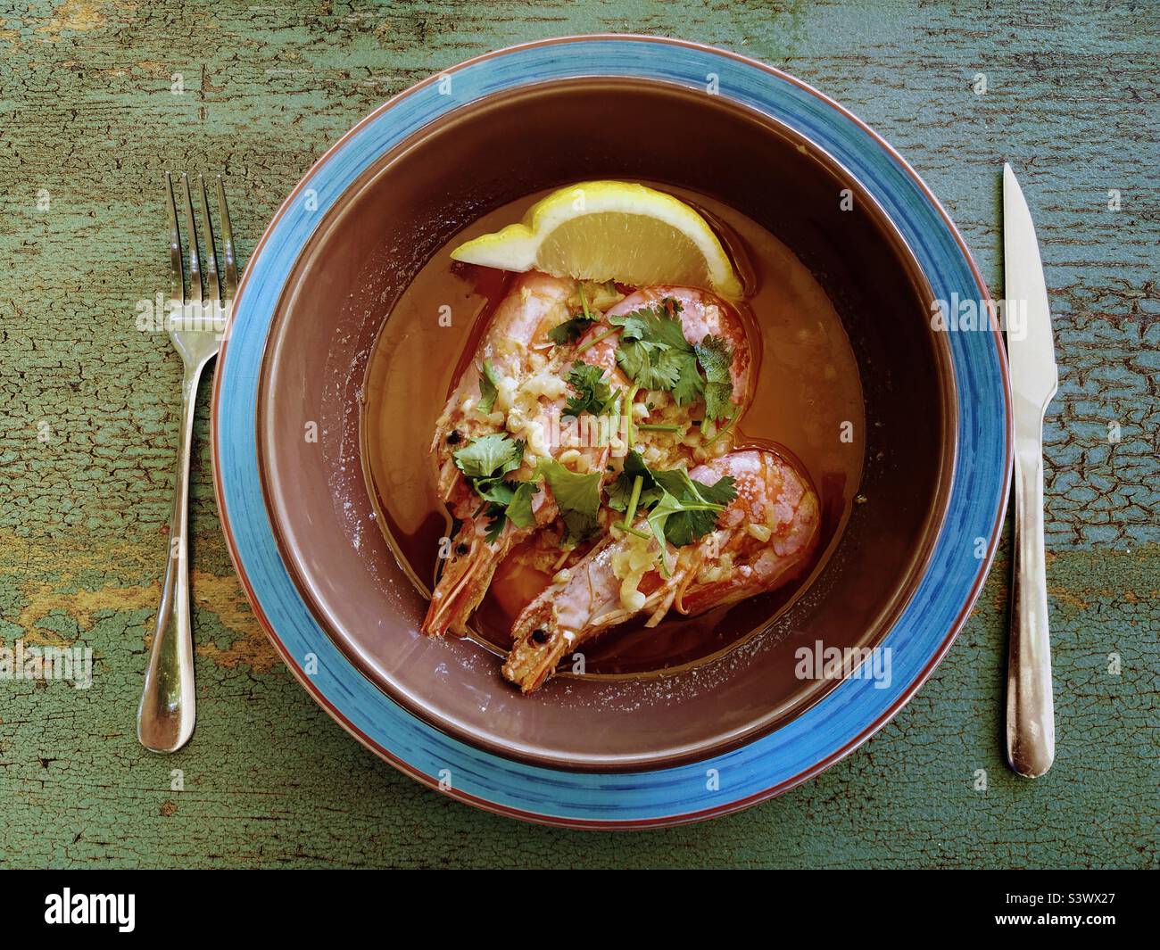 Hawaiian food prawns hi-res stock photography and images - Alamy