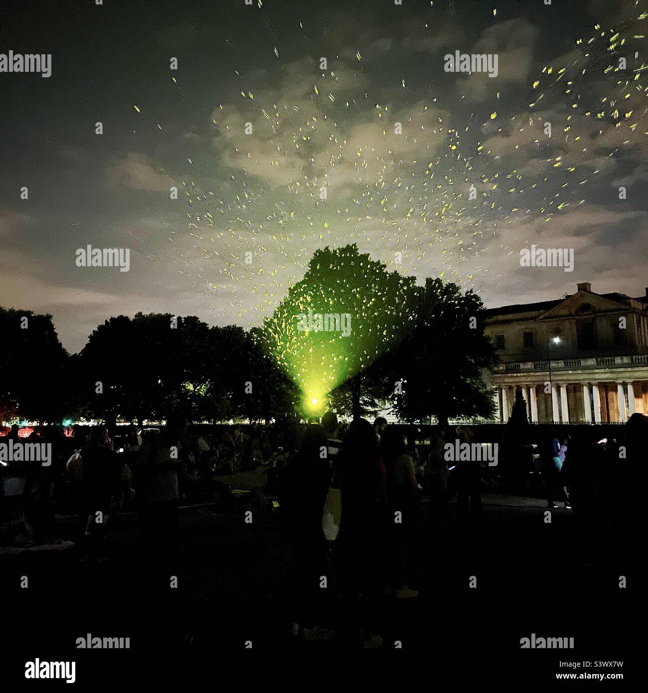 Spark Light Show in Greenwich Stock Photo - Alamy