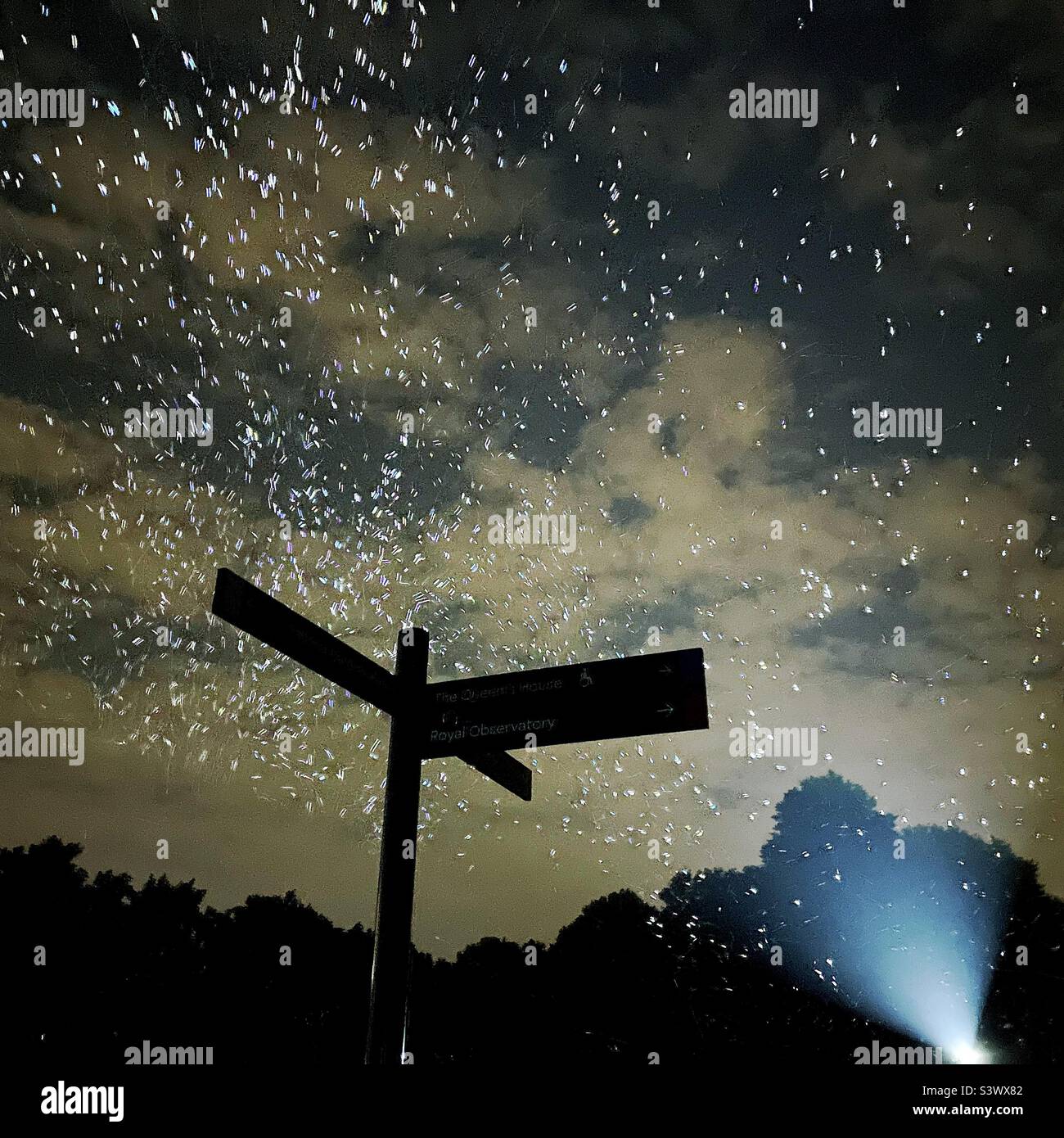 Spark Light Show in Greenwich, London Stock Photo - Alamy