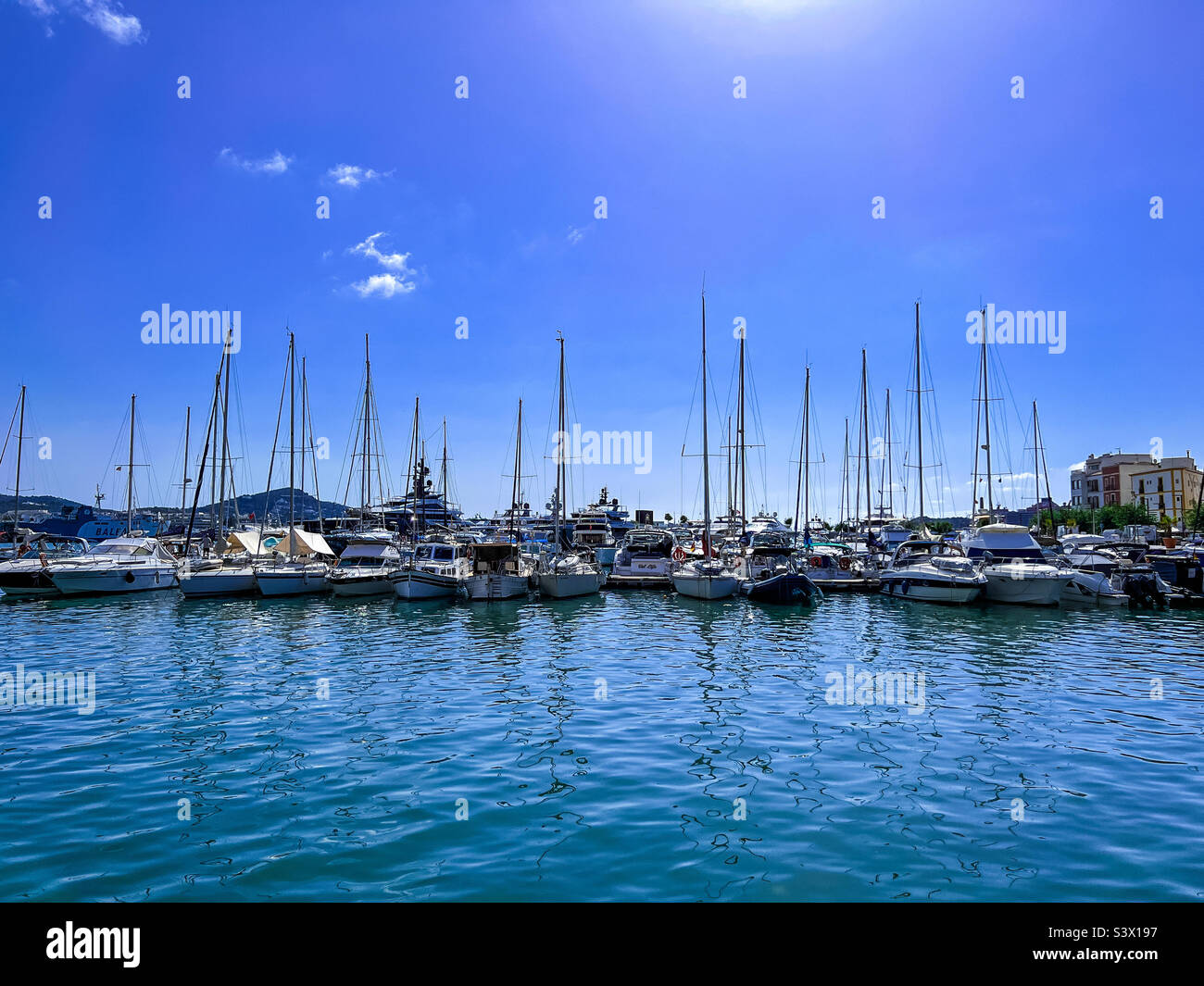 Ibiza harbour in summer Stock Photo - Alamy