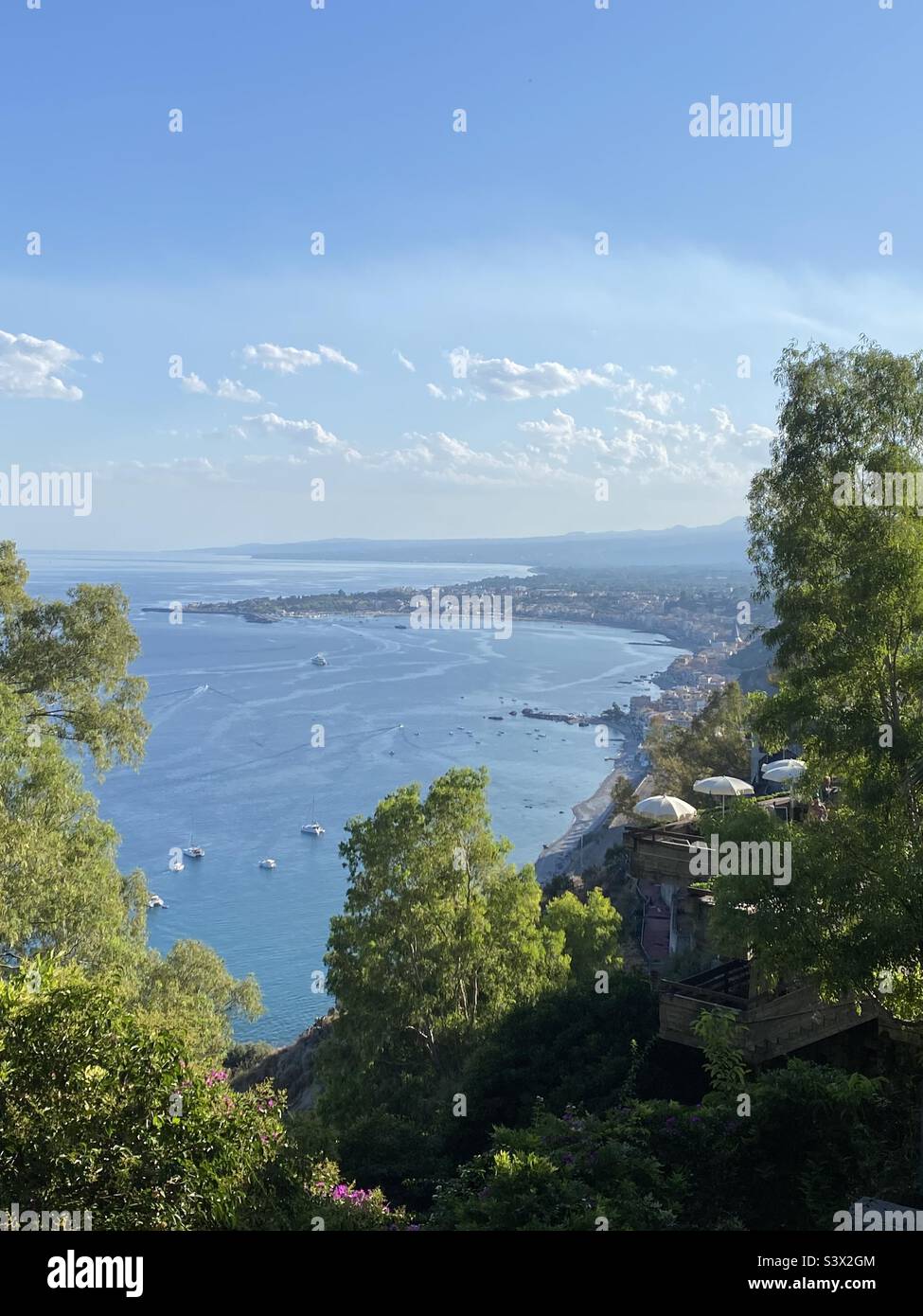 Hilltop view taormina hi-res stock photography and images - Alamy