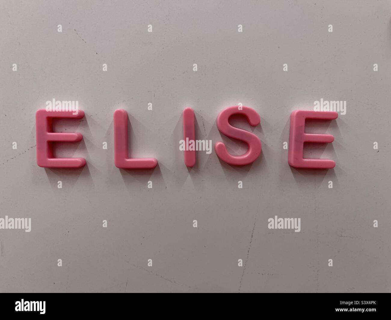 Elise in magnetic letters Stock Photo - Alamy