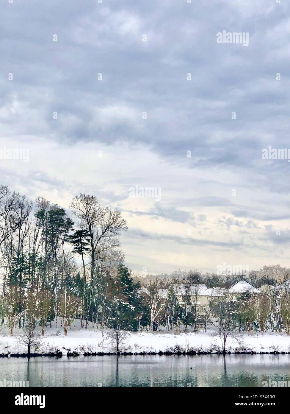 Winter sky and snow Stock Photo - Alamy